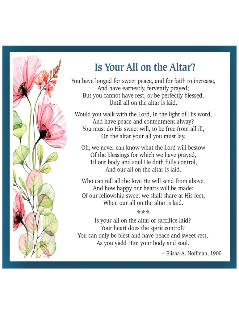 Is Your All On The Altar – The Herald